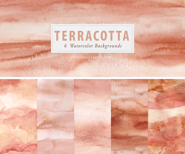Terracotta Watercolor Backgrounds