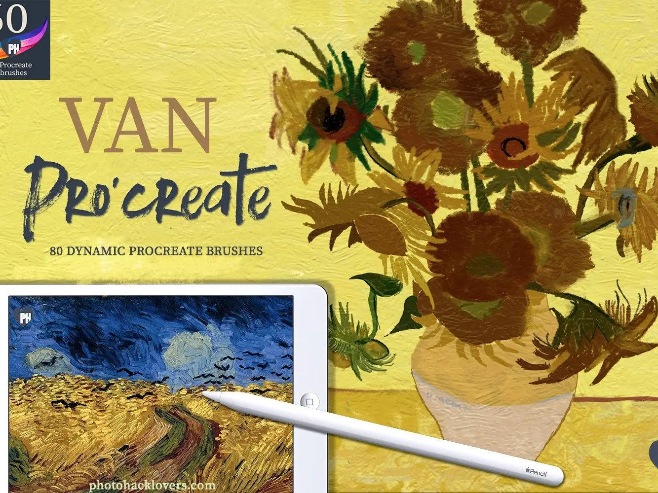 80 Paint Like Van Gogh Dynamic Procreate brushes