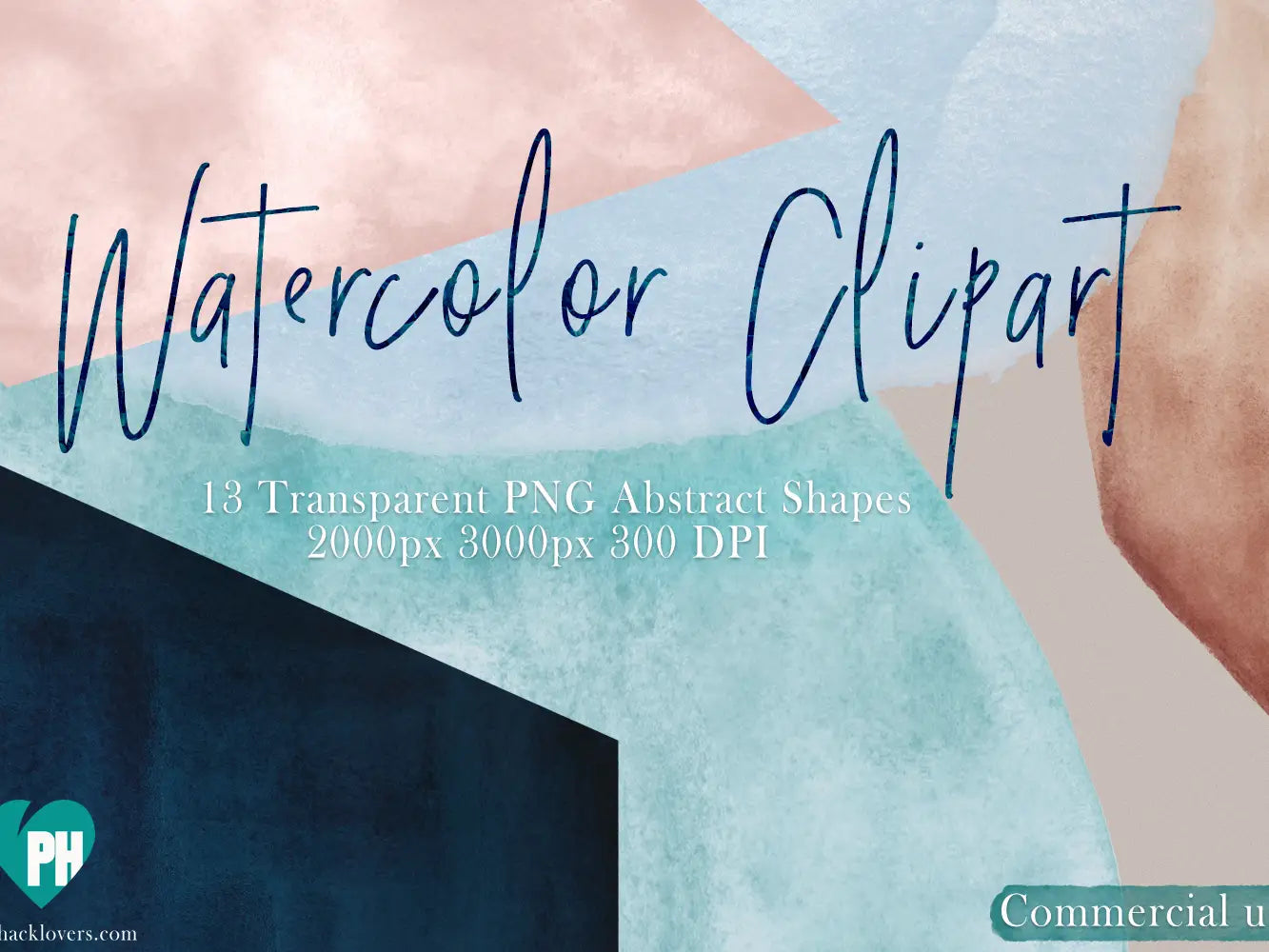 Abstract Watercolor Shapes VOl 1