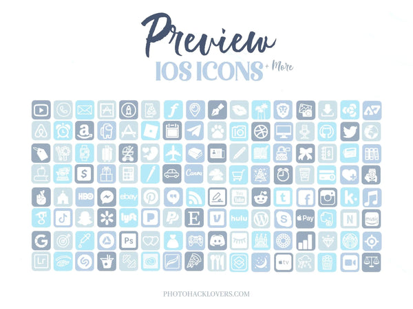 Baby Blue IOS App Icons