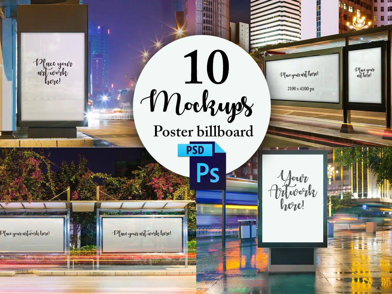 10 Billboard Photoshop Mockups
