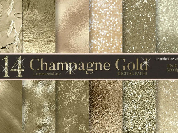 Champagne Gold Digital Paper