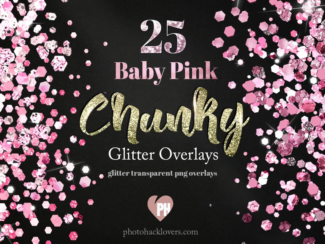 Chunky Pink Glitter Overlays-glitter png - Glitter Clipart