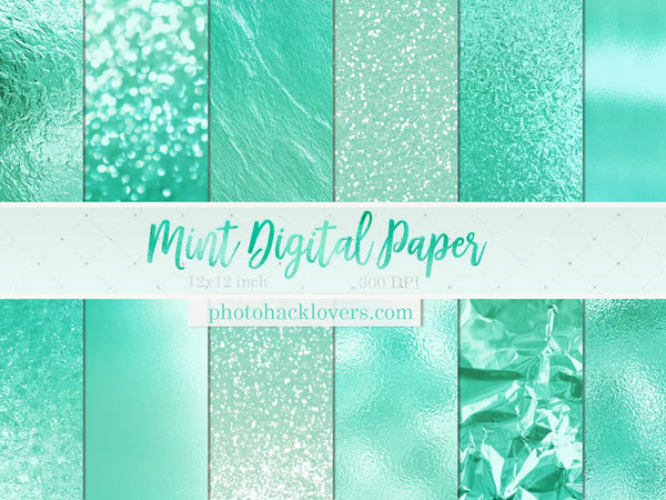 Metallic Mint Textures