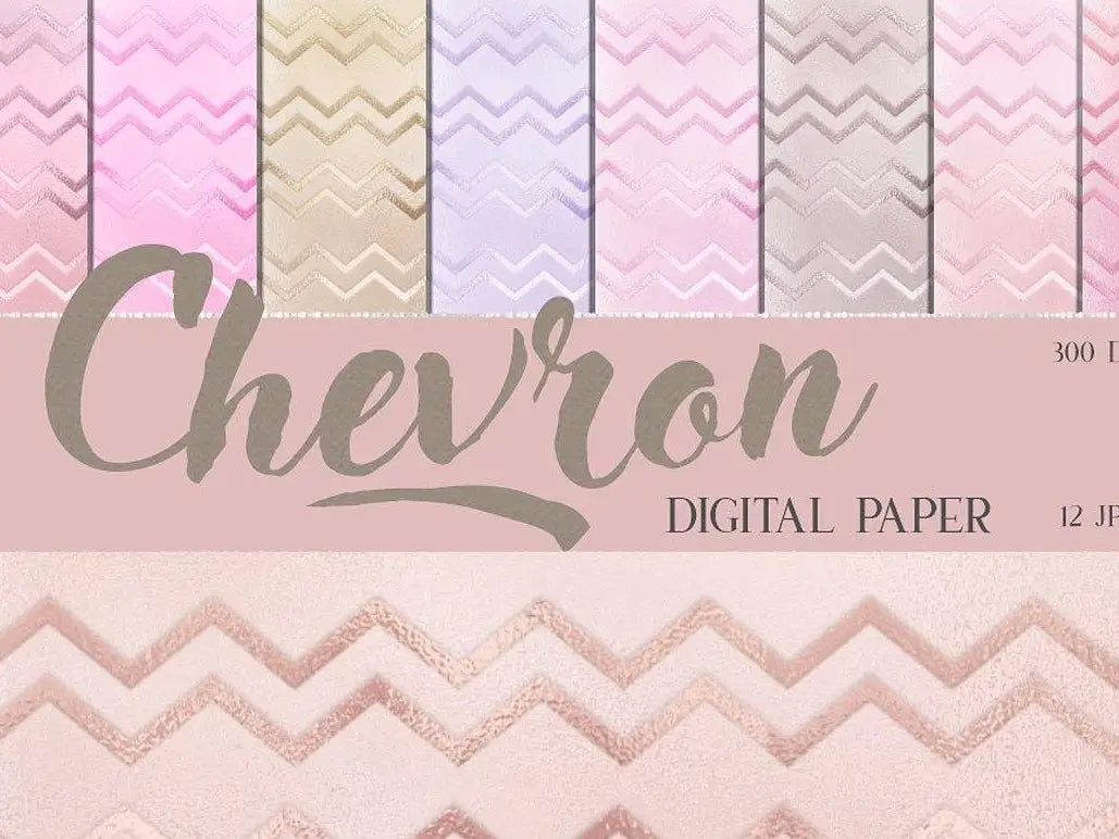 Pastel Chevron Digital paper