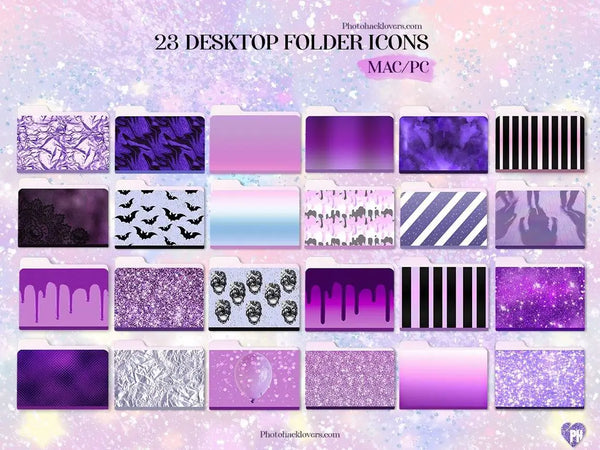 Pastel Goth Desktop Folder Icons