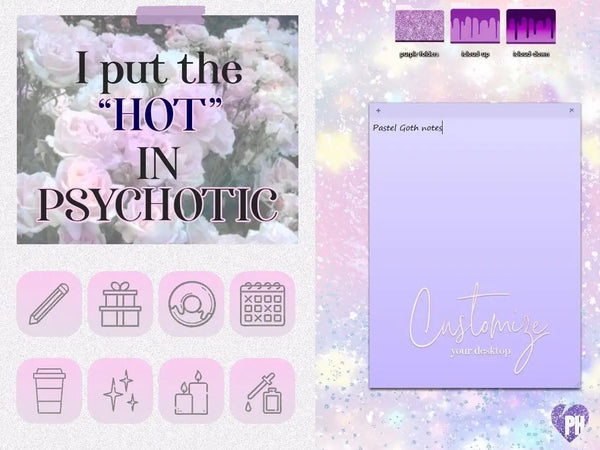 Pastel Goth Desktop Folder Icons
