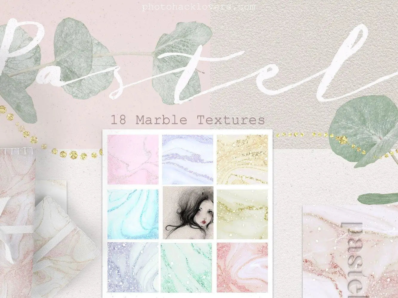 Pastel Marble Digital paper